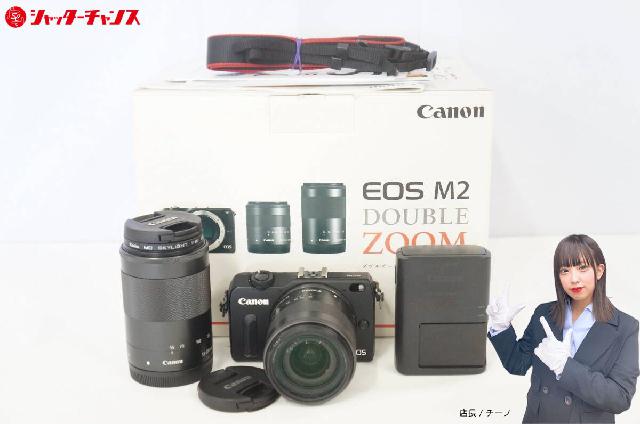 Canon キャノン EOS M2 ダブルズームキット ミラーレス一眼レフカメラ レンズ（一眼レフ）の買取価格 （ID:744471）｜おいくら